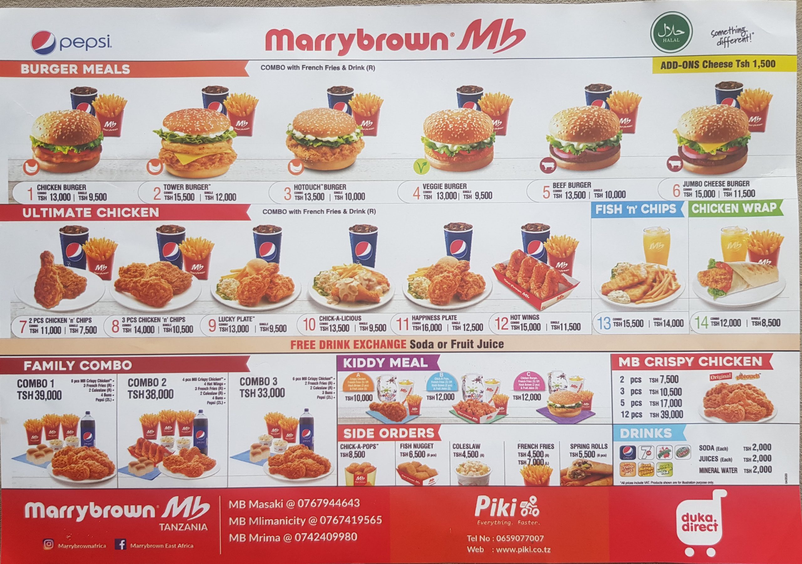 Marry Brown Dar es Salaam Menu 2024: Alluring Fast Food Options Galore ...
